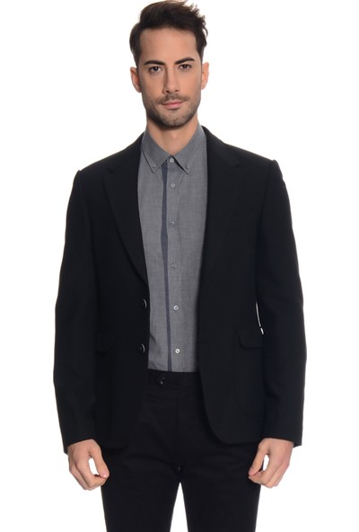 Penford Mono Yaka Uzun Kol 5 Cepli Siyah Erkek Ceket
