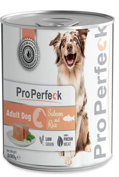 Pro Perfeck Somonlu Pirinçli Püre Köpek Konservesi 400 gr 12 Adet Pro Perfeck Somonlu Pirinçli Püre Köpek Konservesi 400 gr 12 Adet