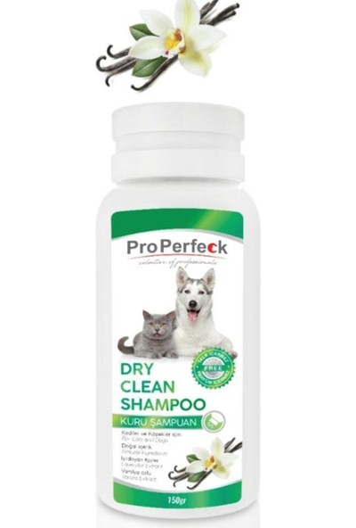 Pro Perrfeck Kedi Köpek Kuru Toz Vanilyalı Kokulu Şampuan 150 gr Pro Perrfeck Kedi Köpek Kuru Toz Vanilyalı Kokulu Şampuan 150 gr