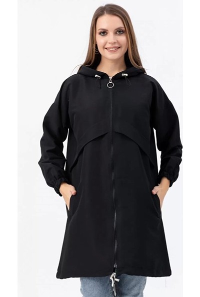 Giyoni Store Kapüşonlu Trençkot