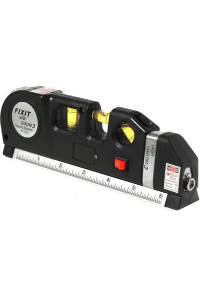 Beauty Life 3 In 1 Lazer Seviye Çapraz Çizgi Cetvel Ölçüm Bandı (Yurt Dışından)