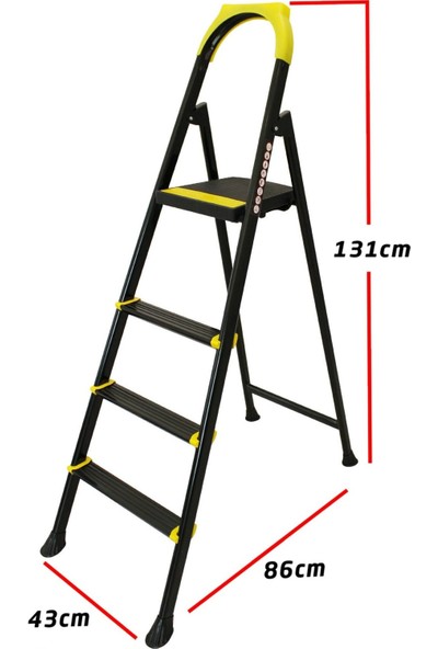 Kl Home - 3+1 Basamak Superstep Merdiven 150 kg Taşıma Kapasitesi