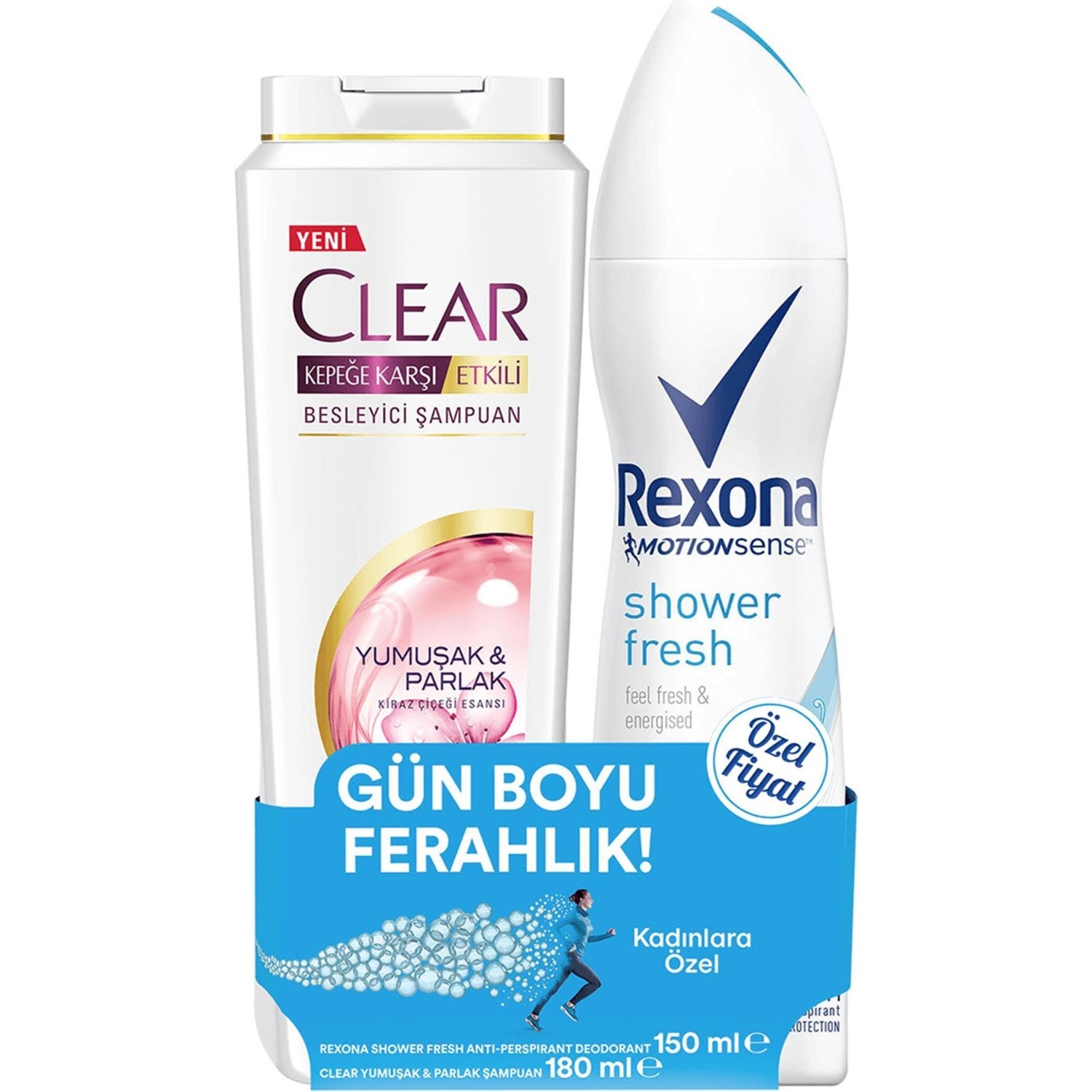 Rexona Deodorant 150 ml ve Clear Şampuan 180 ml Seti Şampuan Fiyatı