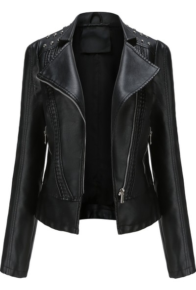 Top Mall Kadın Motosiklet Ceketi (Yurt Dışından)