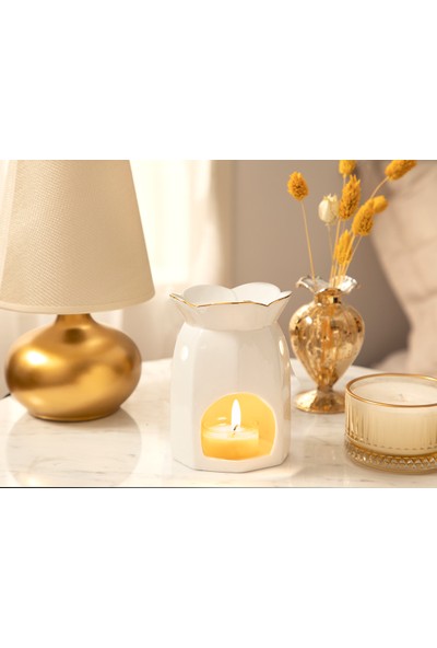 English Home Floret Buhurdanlık 11X11X14 cm Beyaz English Home Floret Buhurdanlık 11X11X14 cm Beyaz