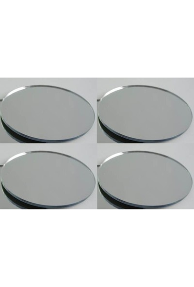 Meg 17 cm Yuvarlak Dekoratif Çerçevesiz Ayna 4'lü