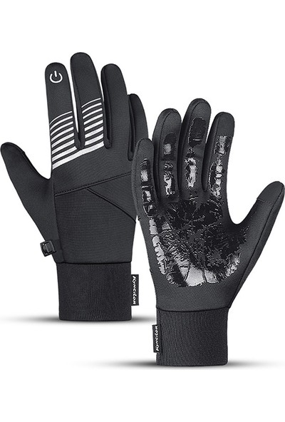 Kyncilor Rüzgar Geçirmez Bisiklet Eldivenleri Kış Sıcak Dokunmatik (Yurt Dışından)