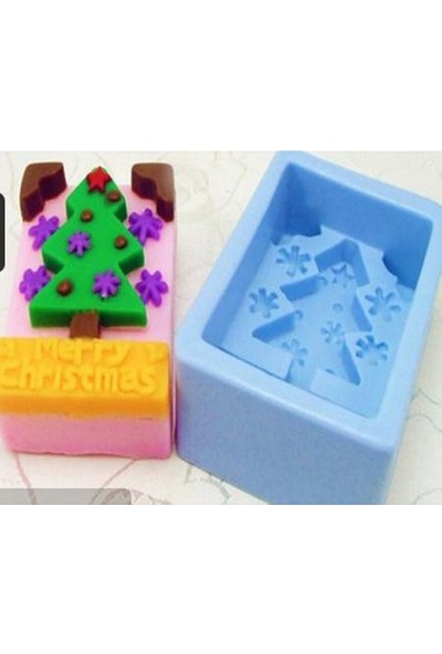 Simo Silikon Merry Christmas Sabun ve Kokulu Taş Kalıbı