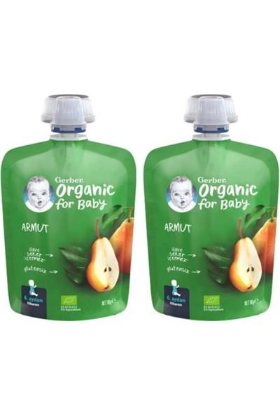 Gerber Organik Armut Püresi 90 gr x 2 Adet Gerber Organik Armut Püresi 90 gr x 2 Adet