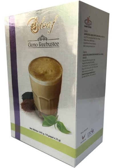 Gano Excel Oleaf Reebustee Reishi Mantarlı ve Sütlü Çay 345 gr 15'li
