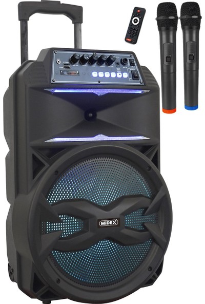 Midex MXR-900 Taşınabilir Seyyar Mikrofonlu Akülü Ses Sistemi Hoparlör (900 Watt 12 İNÇ) Midex MXR-900 Taşınabilir Seyyar Mikrofonlu Akülü Ses Sistemi Hoparlör (900 Watt 12 İNÇ)