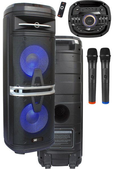 Midex MXR-1500 Taşınabilir Seyyar Mikrofonlu Akülü Kule Ses Sistemi Hoparlör (1500 Watt 2x10 İNÇ) Midex MXR-1500 Taşınabilir Seyyar Mikrofonlu Akülü Kule Ses Sistemi Hoparlör (1500 Watt 2x10 İNÇ)