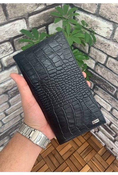 Guard Siyah Croco Deri Portföy El Cüzdanı