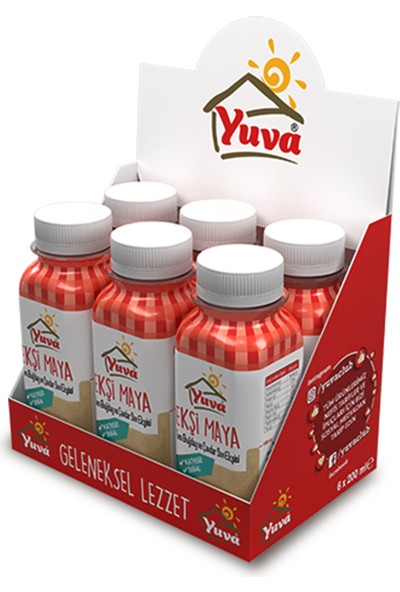 Yuva Sıvı Ekşi Maya Kutu 200 gr 6'lı