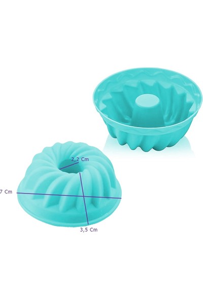 Gondol Silikon Kek Kalıbı 6'lı