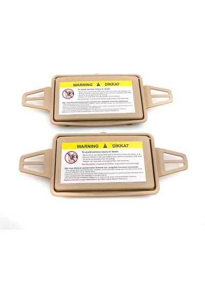Bross Otomotiv BDP545 Mercedes W211 İçin 2 Adet Tan Rengi Güneşlik Ayna Kapağı Sağ ve Sol 2108102510