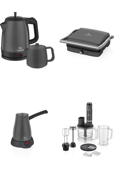 Ng Home 4lü Elektrikli Ev Aletleri Çeyiz Seti-Antrasit