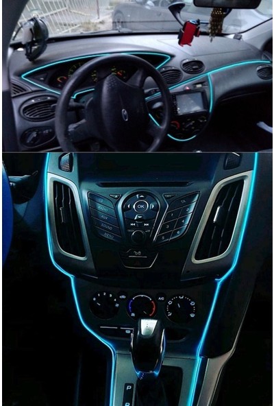 Carub Yeni Araç Içi Torpido Ledi 2 Metre Neon Buz Mavi Carub Yeni Araç Içi Torpido Ledi 2 Metre Neon Buz Mavi