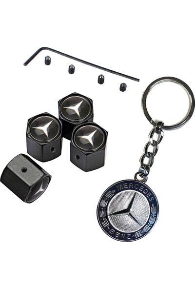 Gardenauto Mercedes Alyanlı Sibop Kapağı ve Dolgulu Anahtarlık Gardenauto Mercedes Alyanlı Sibop Kapağı ve Dolgulu Anahtarlık
