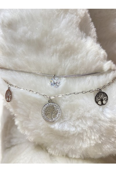 Royal Steel Yaşam Ağacı Figürlü Zirkon Taşlı Çoklu Çelik Bileklik Royal Steel Yaşam Ağacı Figürlü Zirkon Taşlı Çoklu Çelik Bileklik