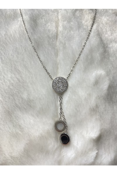 Royal Steel Gümüş Renk Zirkon Taşlı Kadın Çelik Kolye Royal Steel Gümüş Renk Zirkon Taşlı Kadın Çelik Kolye