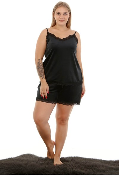 Myline Kadife Beli Lastikli Dantelli Şort Myline Kadife Beli Lastikli Dantelli Şort