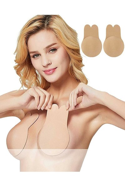 C&city Göğüs Ucu Kapatıcı Push Up Silikon Sütyen Ten (Xl-Xxl,ten)