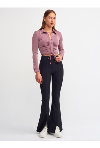 Dilvin 70303 Bol Paça Pantolon-Siyah