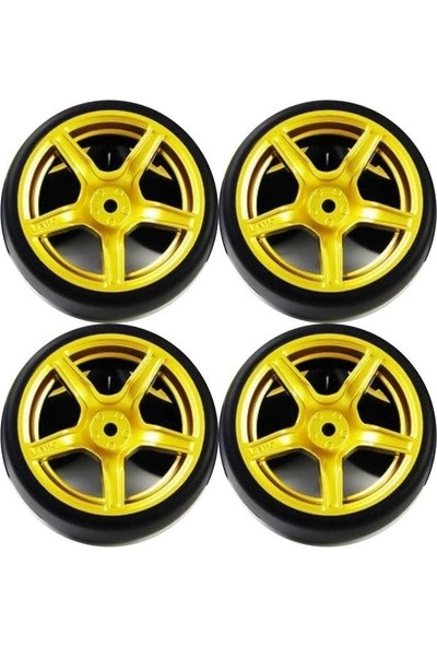 Correct Model PP0185 1/10 A63-NK Altın Drift Teker ve Jant, 4 Adet Correct Model PP0185 1/10 A63-NK Altın Drift Teker ve Jant, 4 Adet