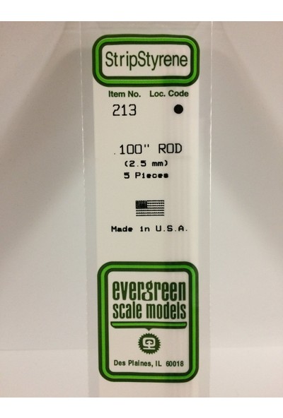 Evergreen 213 2,50*355MM Yuvarlak Cubuk-5 Adet -Beyaz Evergreen 213 2,50*355MM Yuvarlak Cubuk-5 Adet -Beyaz