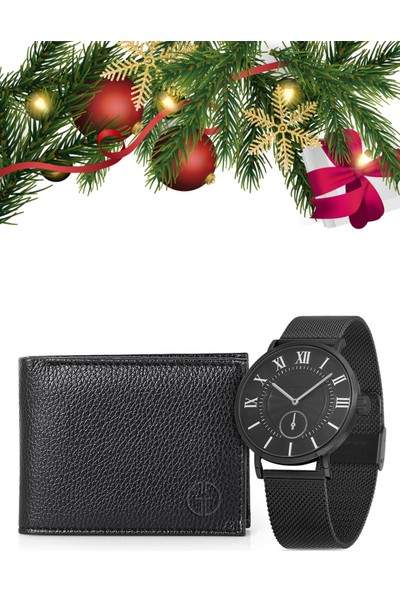 Twelve Erkek Kol Saati ve Cüzdan Yılbaşı Özel Seti