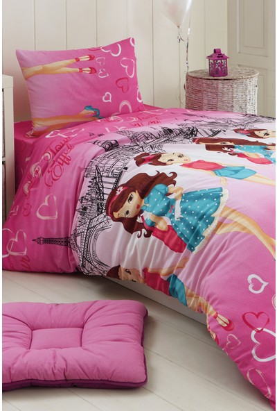 Senlife Prenses pamuklu ranforce çocuk nevresim takımı tek kişilik