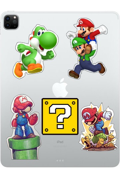 Nanospace Super Mario Laptop Notebook Kask Çanta Sticker Etiket Seti Nanospace Super Mario Laptop Notebook Kask Çanta Sticker Etiket Seti
