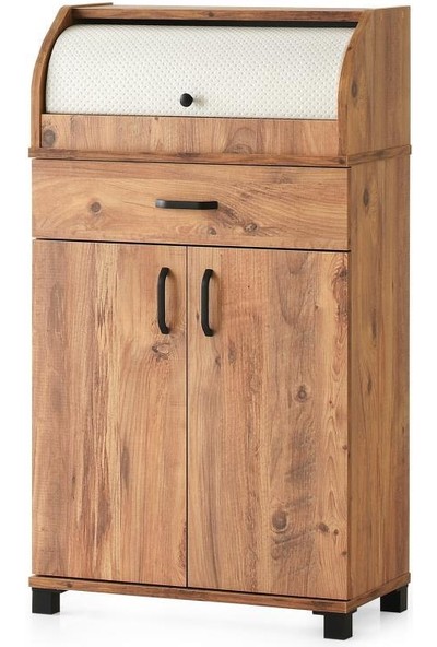 Sivas Gözde Mobilya Ahşap Dolaplı Çekmeceli Mutfak Kiler Dolabı Büyük Ekmeklik