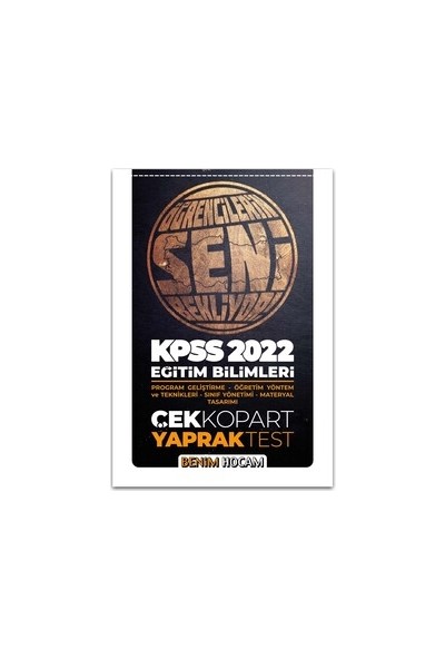 Benim Hocam Yayınları 2022 Eğitim Bilimleri Çek Kopart Yaprak Test