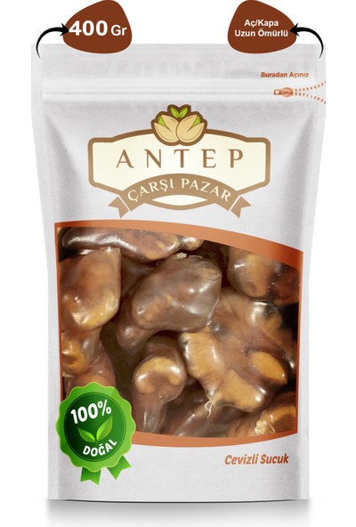 Antep Çarşı Pazar Cevizli Sucuk Ev Yapımı Üzüm Pekmezli | 400 Gr. Antep Çarşı Pazar Cevizli Sucuk Ev Yapımı Üzüm Pekmezli | 400 Gr.