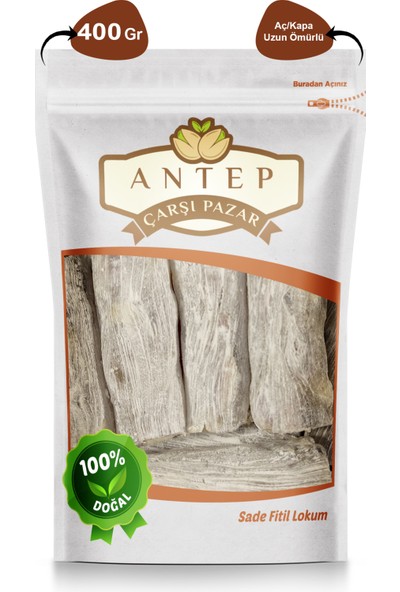 Antep Çarşı Pazar Sade Antep Fıstıklı Fitil Lokum | 400 gr