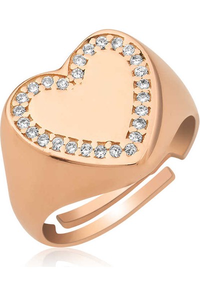 Gumush Gümüş Kalp Serçe Yüzük