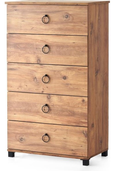 Sivasgözde Ekonomik Yüksek 5 Çekmeceli Şifonyer 73 x 45 x 125 cm