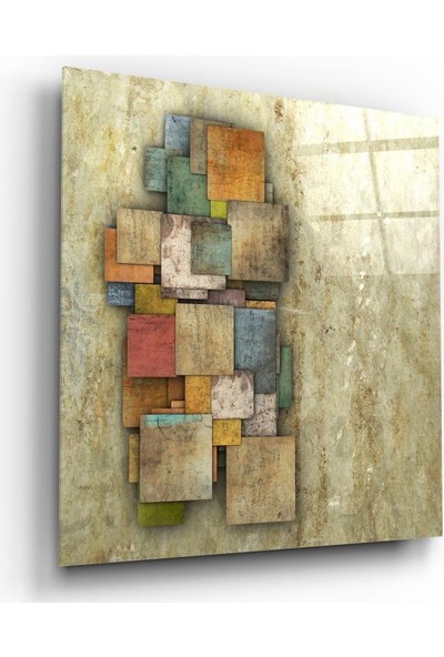 Pi Dekorasyon Renkli Cam Tablo