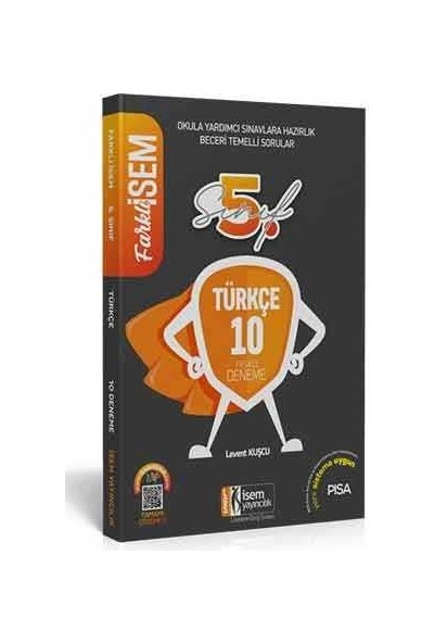İsem Yayıncılık 2022 5. Sınıf Türkçe Tamamı Çözümlü 10 Fasikül Deneme