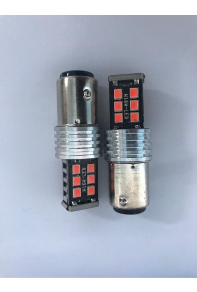 EKT Kırmızı Çift Duy 15 LED Stop,sinyal, Geri Vites Ampulü 1016 Tip EKT Kırmızı Çift Duy 15 LED Stop,sinyal, Geri Vites Ampulü 1016 Tip