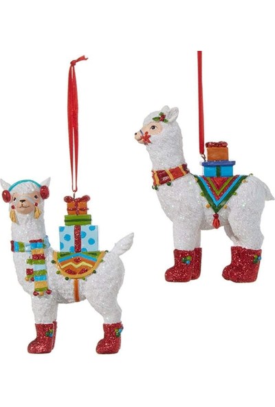 Raz Imports Lama 2 Parça Yılbaşı Süsü Seti (Yurt Dışından)