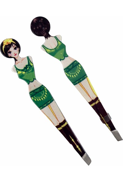 Özene Bezene Kız Figürlü Cımbız Yeşil