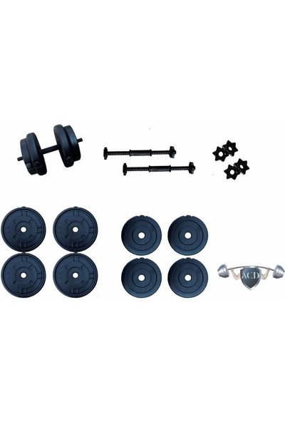 ACD Spor 30 kg Plastik Dambıl Seti