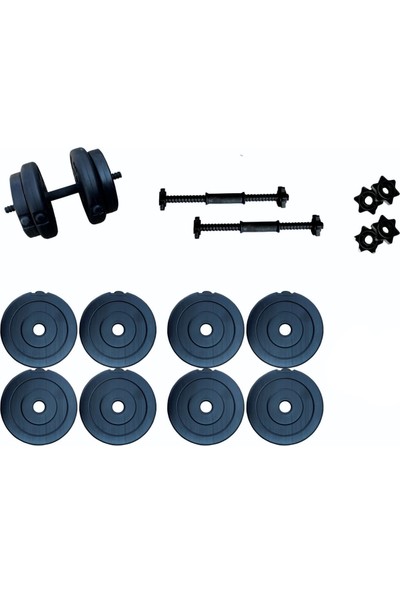 ACD Spor 20 kg Halter Seti ve Dambıl Seti Ağırlık Set ACD Spor 20 kg Halter Seti ve Dambıl Seti Ağırlık Set