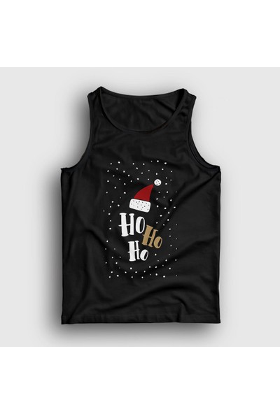 Presmono Siyah Ho Ho Ho Noel Baba Santa Claus Yılbaşı Atlet