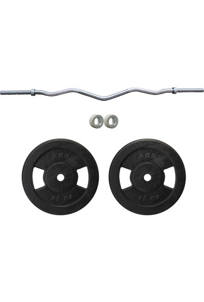 ACD Spor 2 Adet 20 kg Döküm Plaka + Z Bar Set ACD Spor 2 Adet 20 kg Döküm Plaka + Z Bar Set