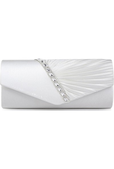 Springday Taş Desenli El Çantası - Beyaz (Yurt Dışından) (Yurt Dışından)