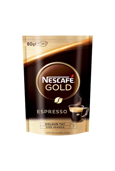 Nescafe Gold Espresso Ekonomik Paket 80 gr Nescafe Gold Espresso Ekonomik Paket 80 gr